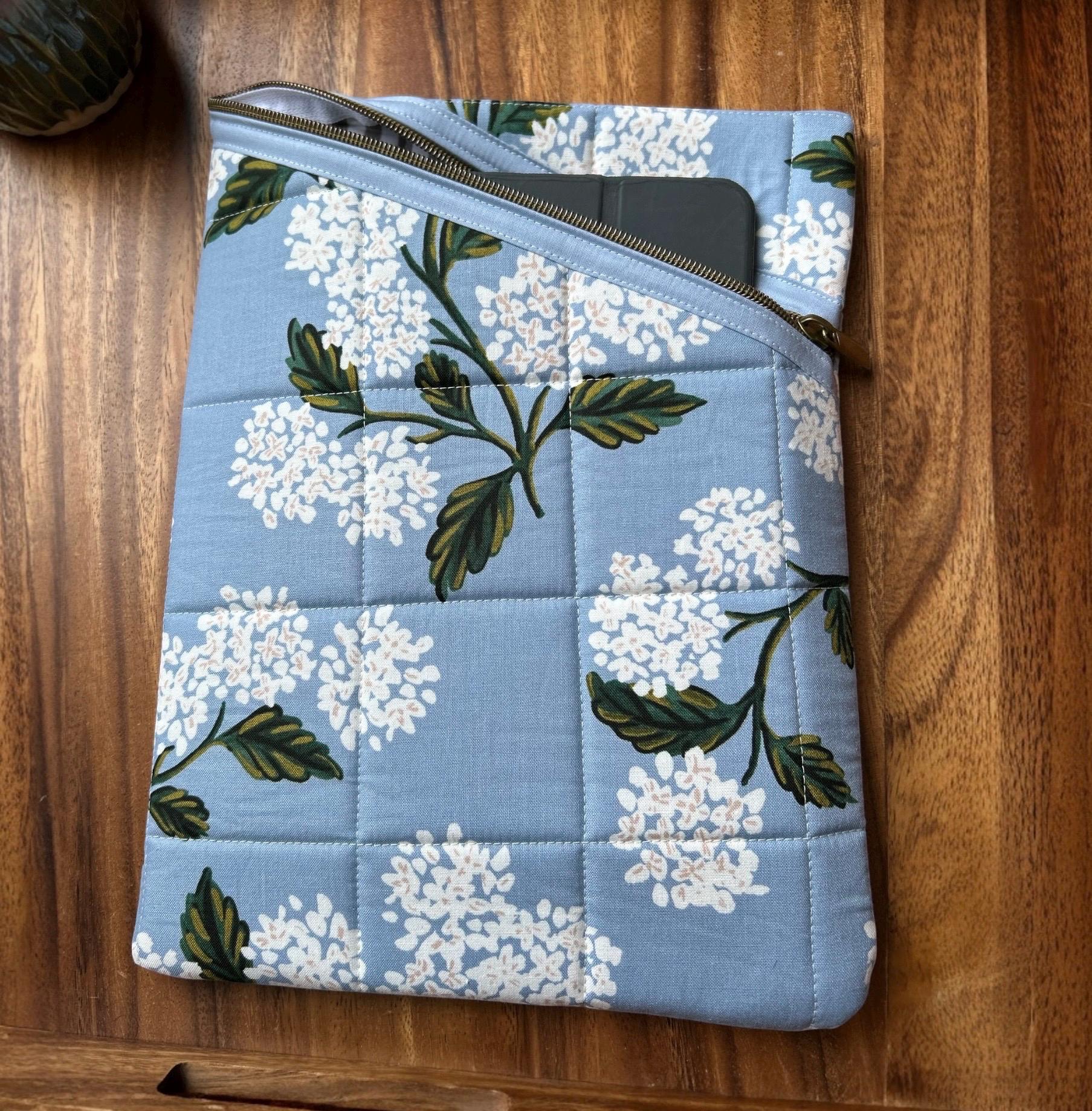 Rifle Paper Co. Blue Hydrangea Floral Quilted Tablet Case - Etsy