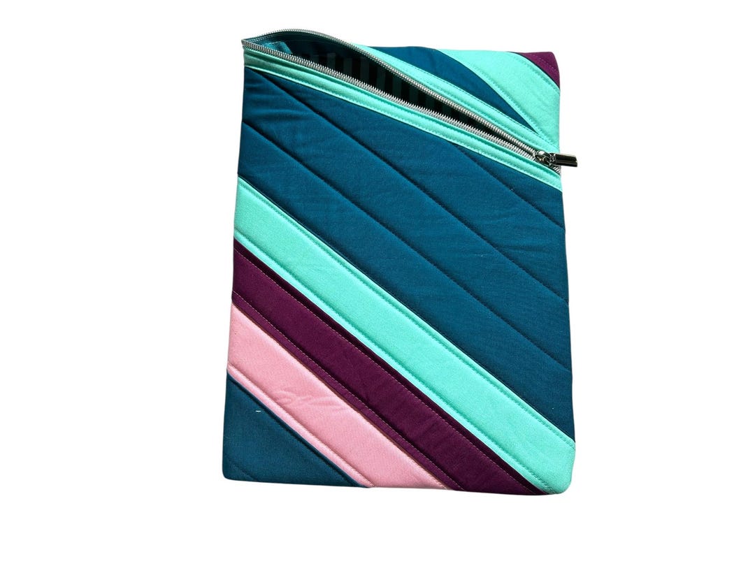 Quilted iPad Case: Retro Striped Tablet Cover With Zipper - Etsy
