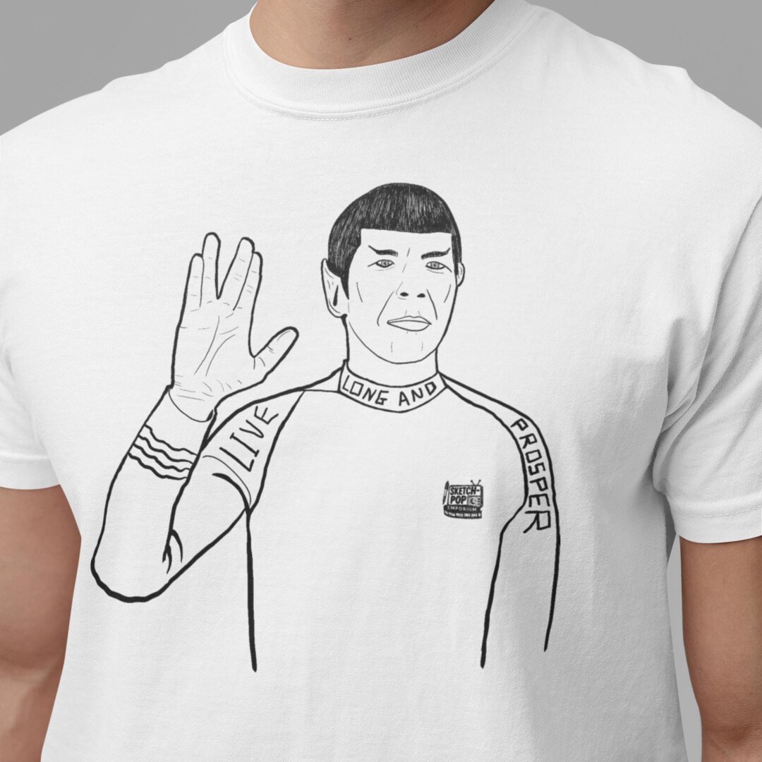 Live Long and Prosper! Mr. Spock Vulcan Greeting T-shirt, Star Trek ...