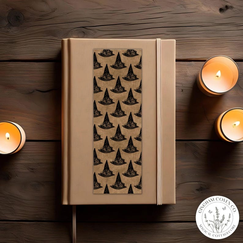 Witch's Hat Printable DIY Bookmark, PDF Bookmark Design 2x6, for Book ...