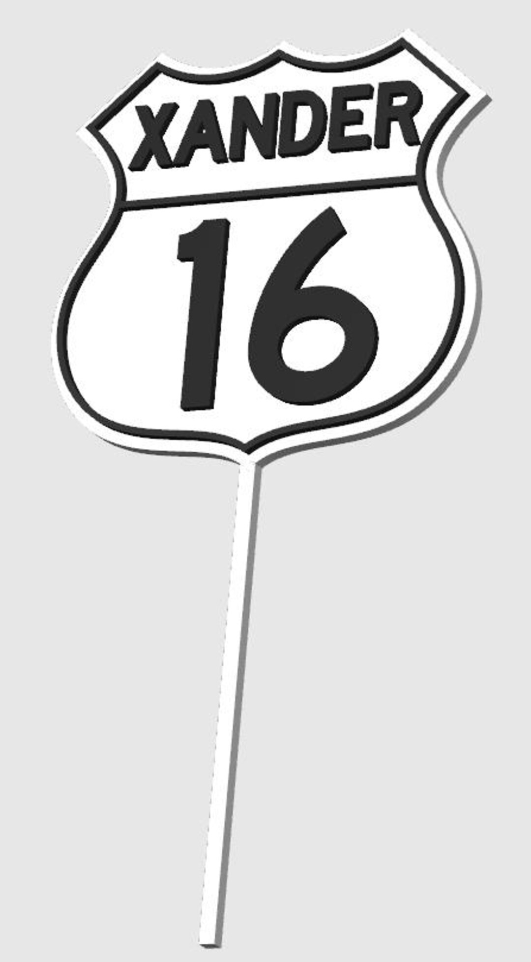 Custom Highway Sign Birthday Cake Topper - Sweet 16 Party Decor - Etsy