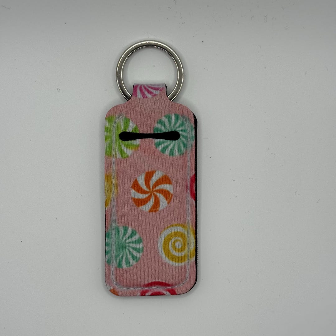 Candy Swirl Chapstick/lipstick Holder Keychain - Etsy