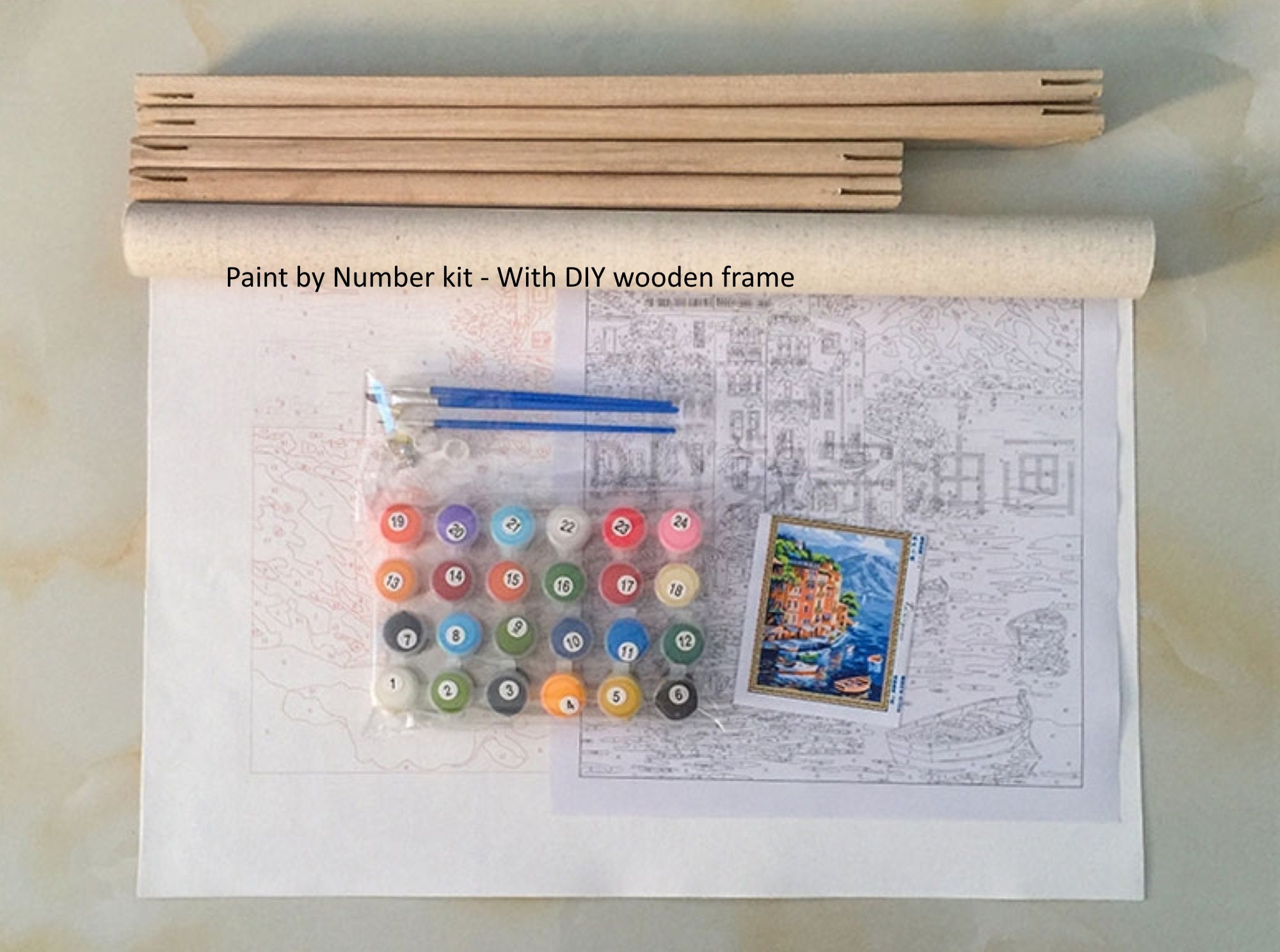 Peony Flower Paint by Number Kit Cuadros Decoracion DIY Kit - Etsy