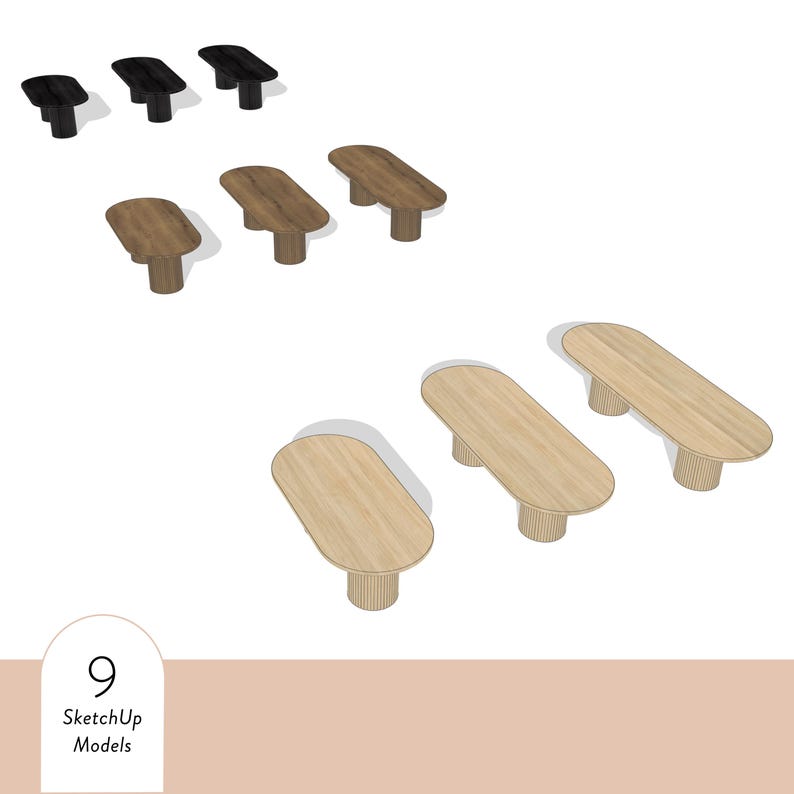 Sketchup Pill Dining Table 3D Models - Etsy