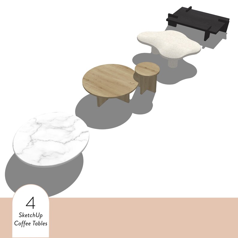 Sketchup Coffee Table 3D Models - 4 High-quality Designs | Modern ...