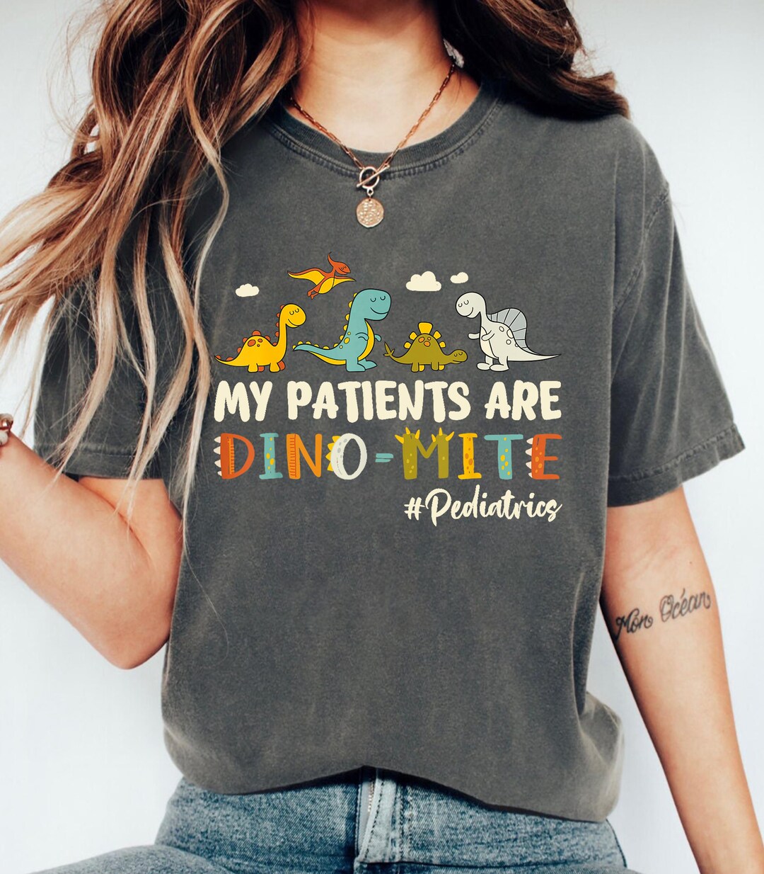 My Patients Are Dino-mite Png, Cute Dinosaur Medical Tee, Dinosaur ...
