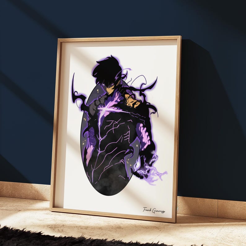 Sung Jin-woo Solo Leveling Custom Anime Art Print | Modern Wall Decor ...