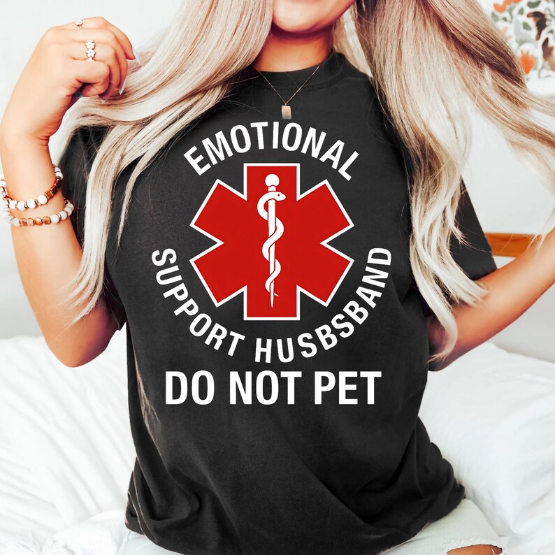 Emotional Support Husband SVG PNG EPS, Funny Husband Shirt Design, Cool ...