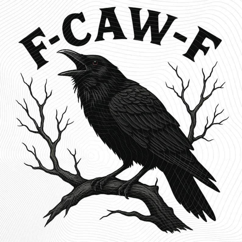 F-caw-f Png, Funny Raven Design, Gothic Crow Art, Halloween Humor Png ...