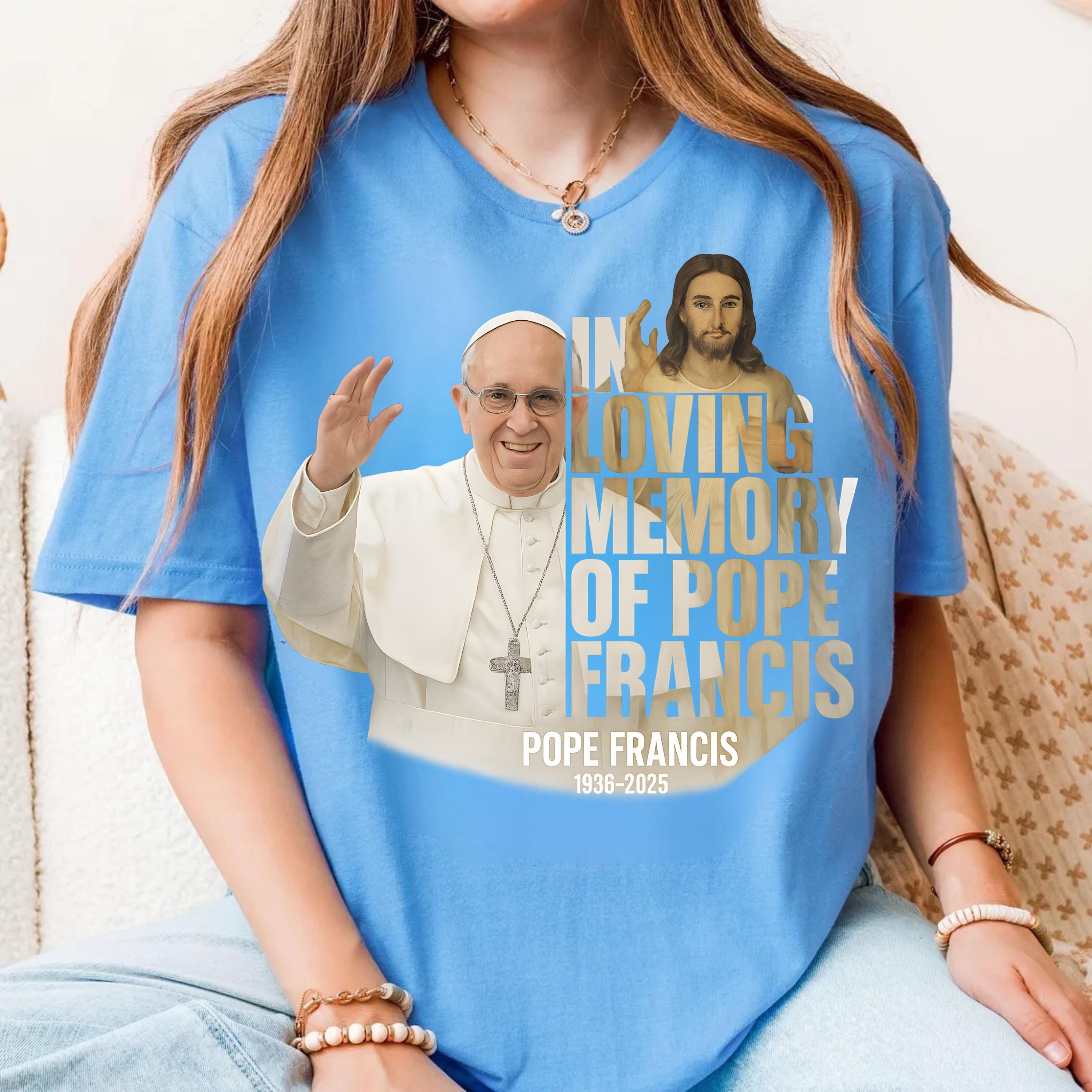 Pope Francis Memorial PNG | Catholic Digital Download | RIP Tribute Art ...