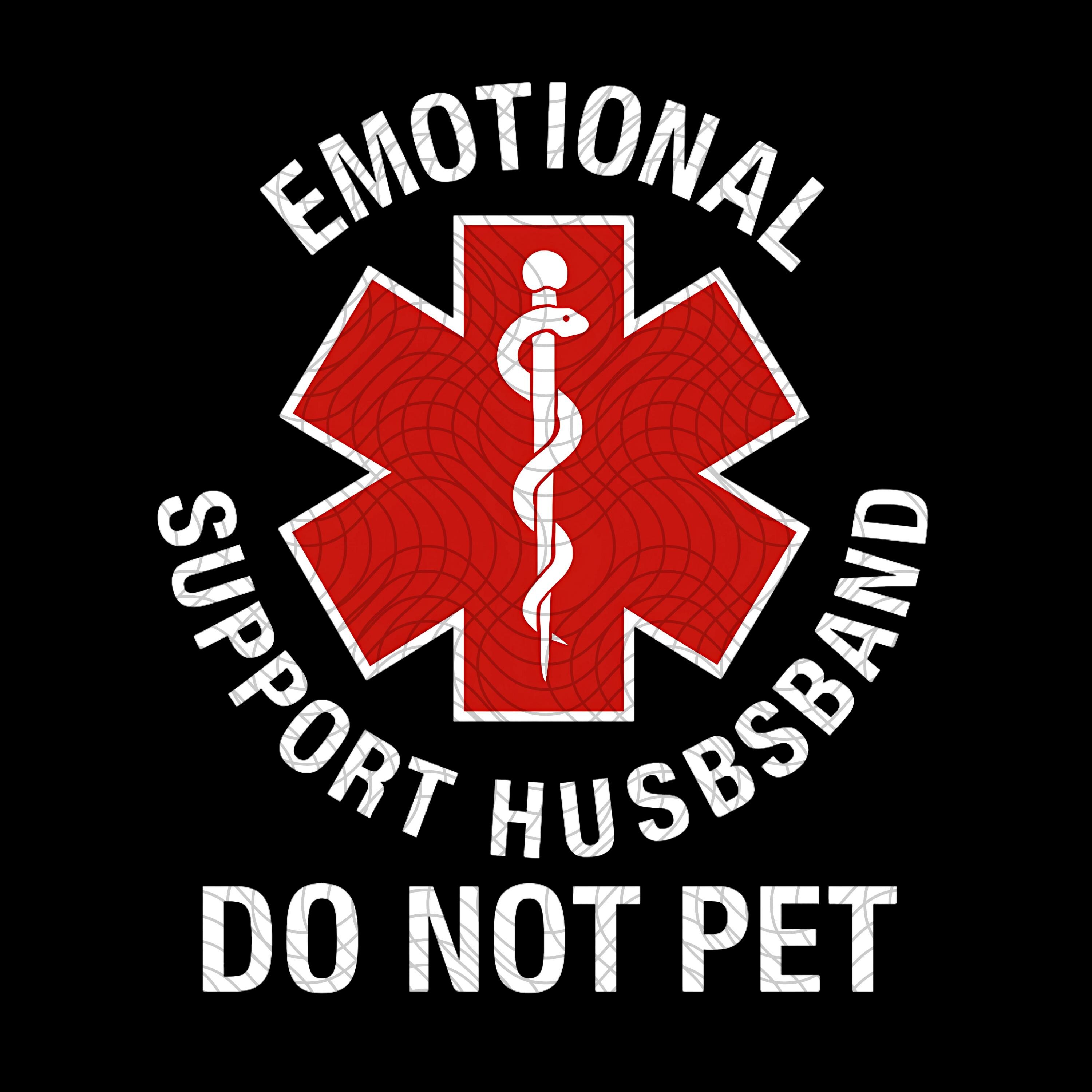 Emotional Support Husband SVG PNG EPS, Funny Husband Shirt Design, Cool ...