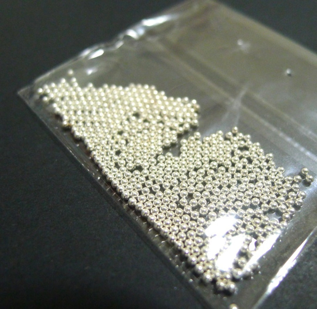 Silver - Micro Beads / Micro Marbles for Miniature Food Deco and Nail ...