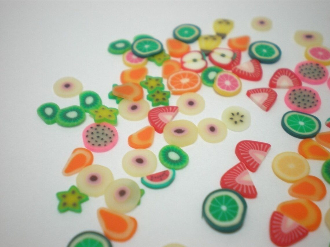 S084 Fruit Persimmon Polymer Clay Cane for Miniature Food - Etsy