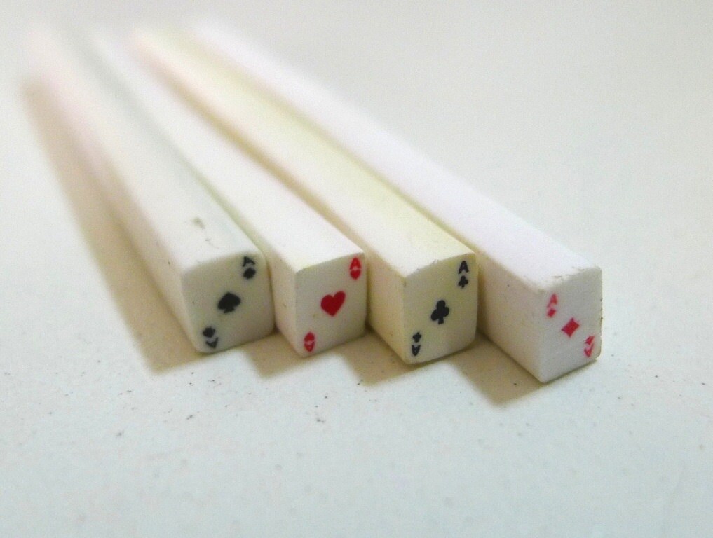 C0304 Poker Face Combo Polymer Clay Cane for Miniature - Etsy