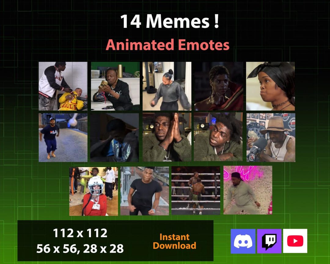 14 Animated Meme Emotes Pack for Twitch, Discord and Youtube | Features ...