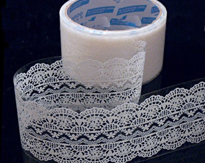 Lace Tape-deco Tape-victorian White Lace Deco Tape-japanese Tape ...