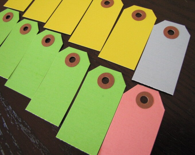 Tags-colored Paper Tags With Kraft Reinforcement Hole-set of - Etsy