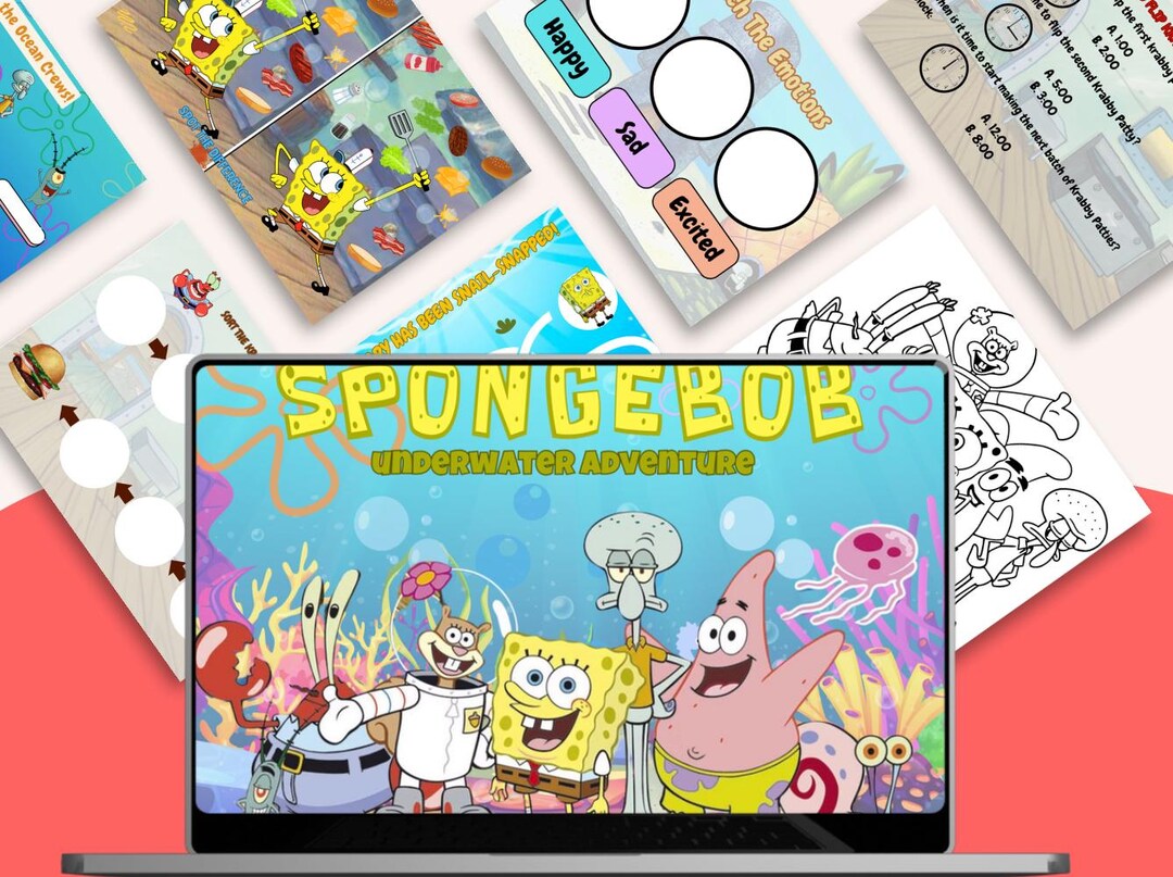 Spongebob Underwater Adventure Busy Book | Activity Book for Kids ...