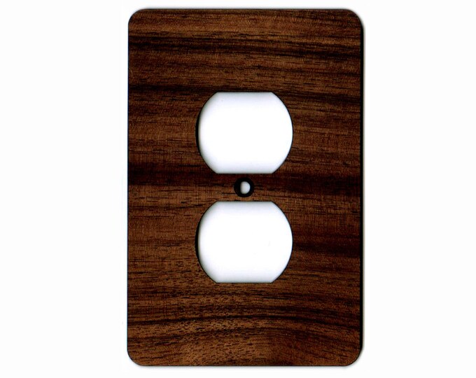 Black Walnut Hardwood Outlet Cover Wall Plate - Single, Solid Wood - Etsy