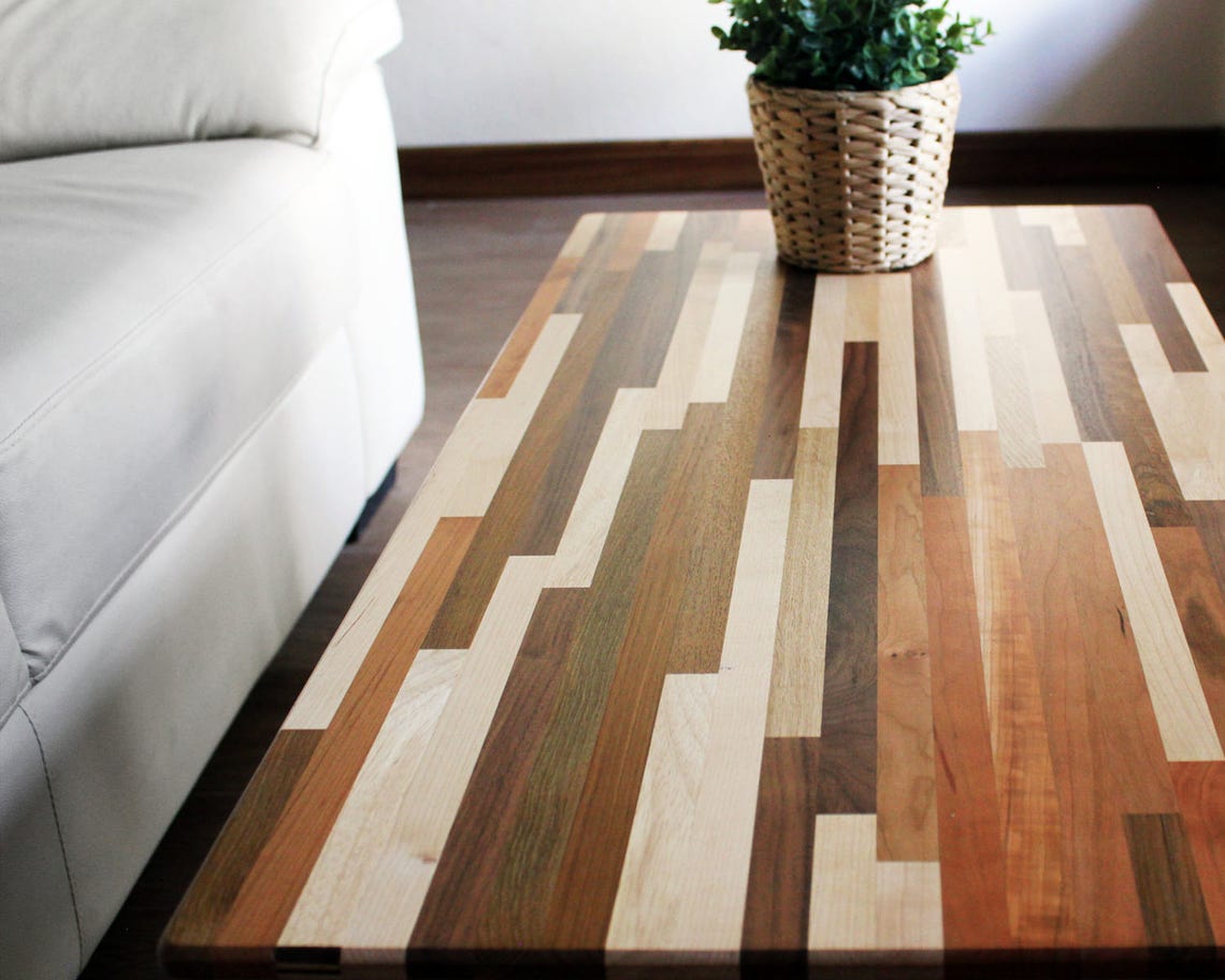 36 Mixed Wood Coffee Table Classic Mid Century Modern - Etsy