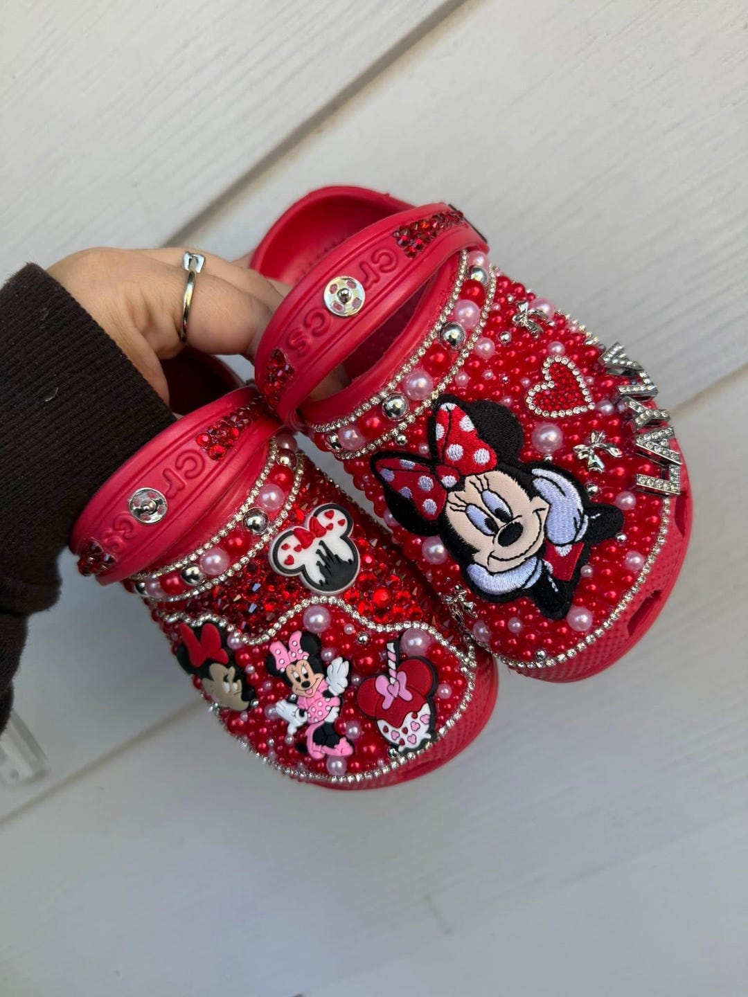 Custom Minnie Mouse Crocs - Etsy