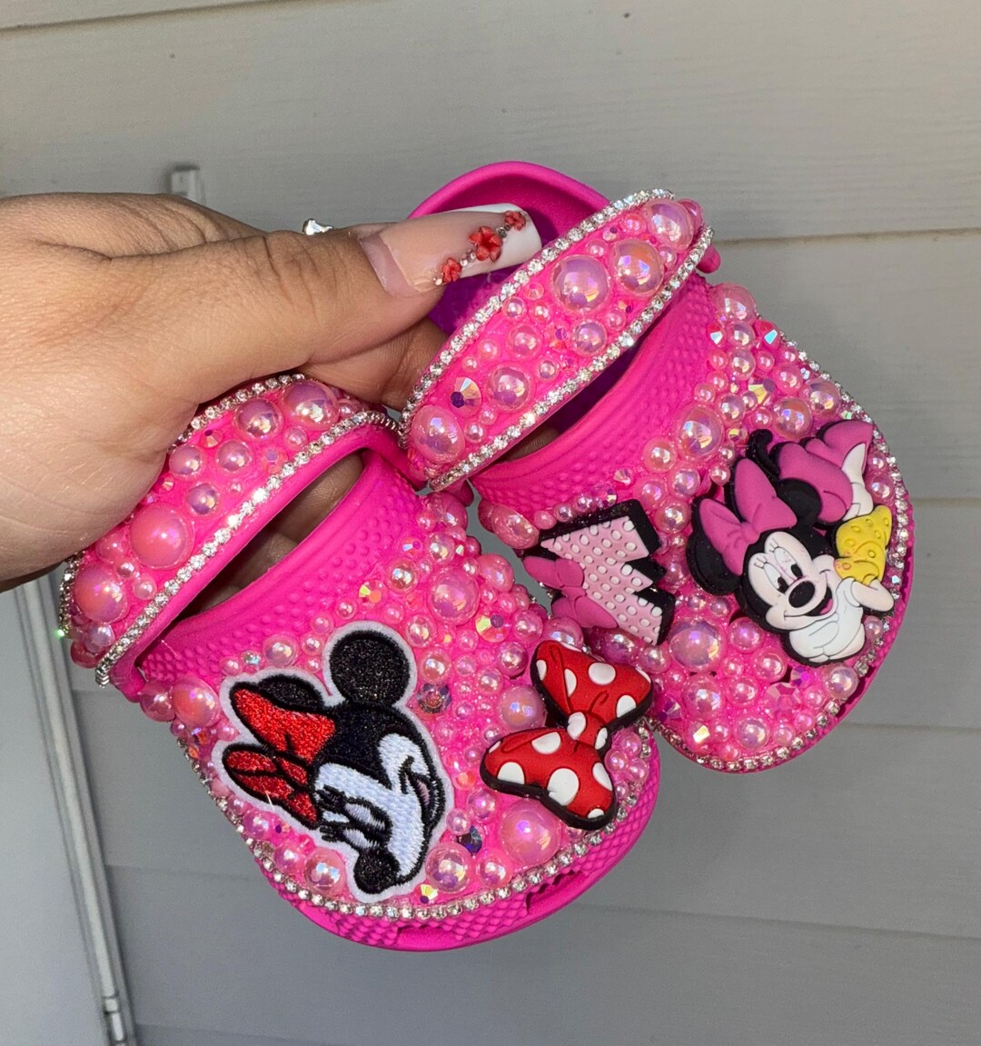 Minnie Mouse Crocs Kids - Etsy
