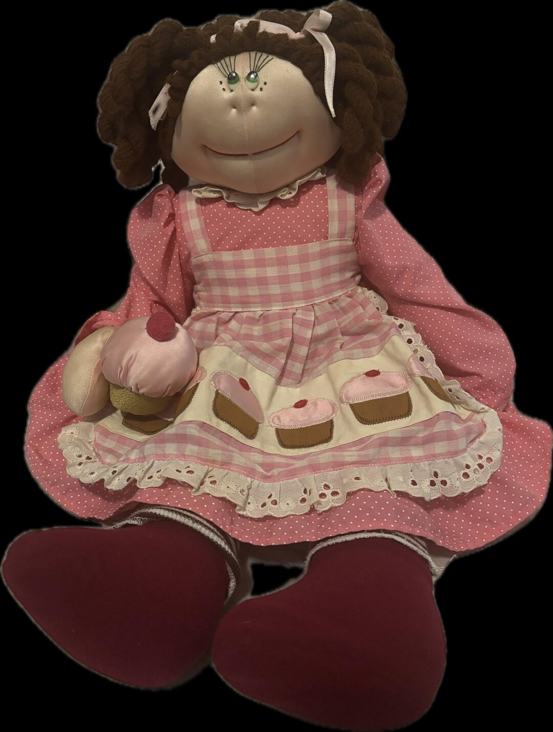 Vintage Anne Klocko Squeeky Cheeks Cupcake Sweety Cloth Doll 1983 - Etsy