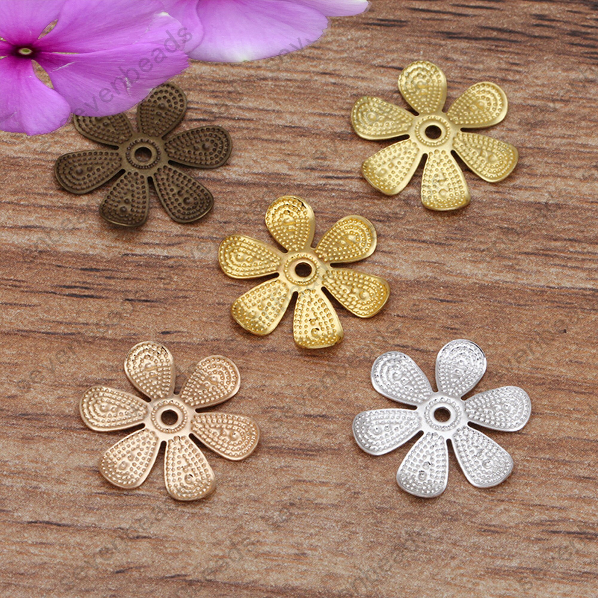 200 Pcs 16mm Raw Brass Lace Flower Filigree Jewelry Connectors - Etsy ...