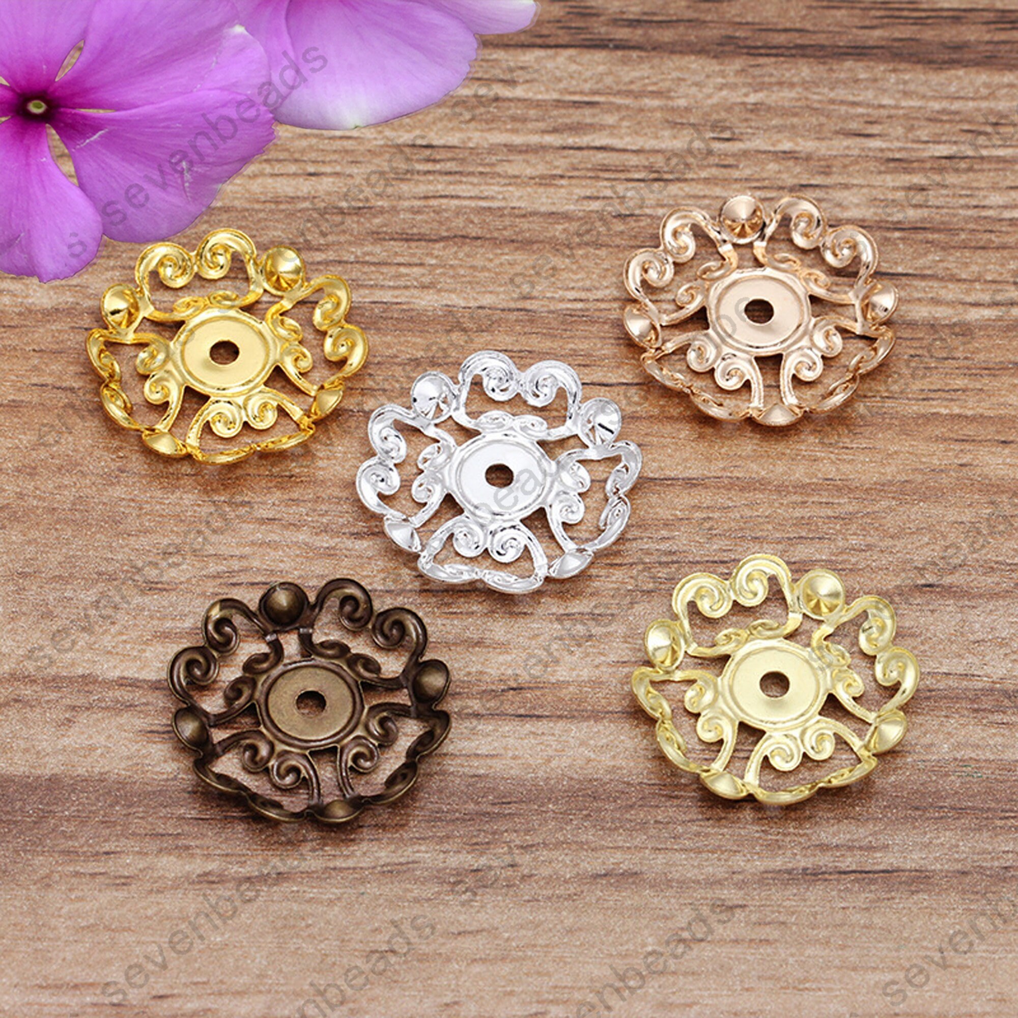 50pcs 23mm Lace Flower Filigree Jewelry Connectors - Etsy UK