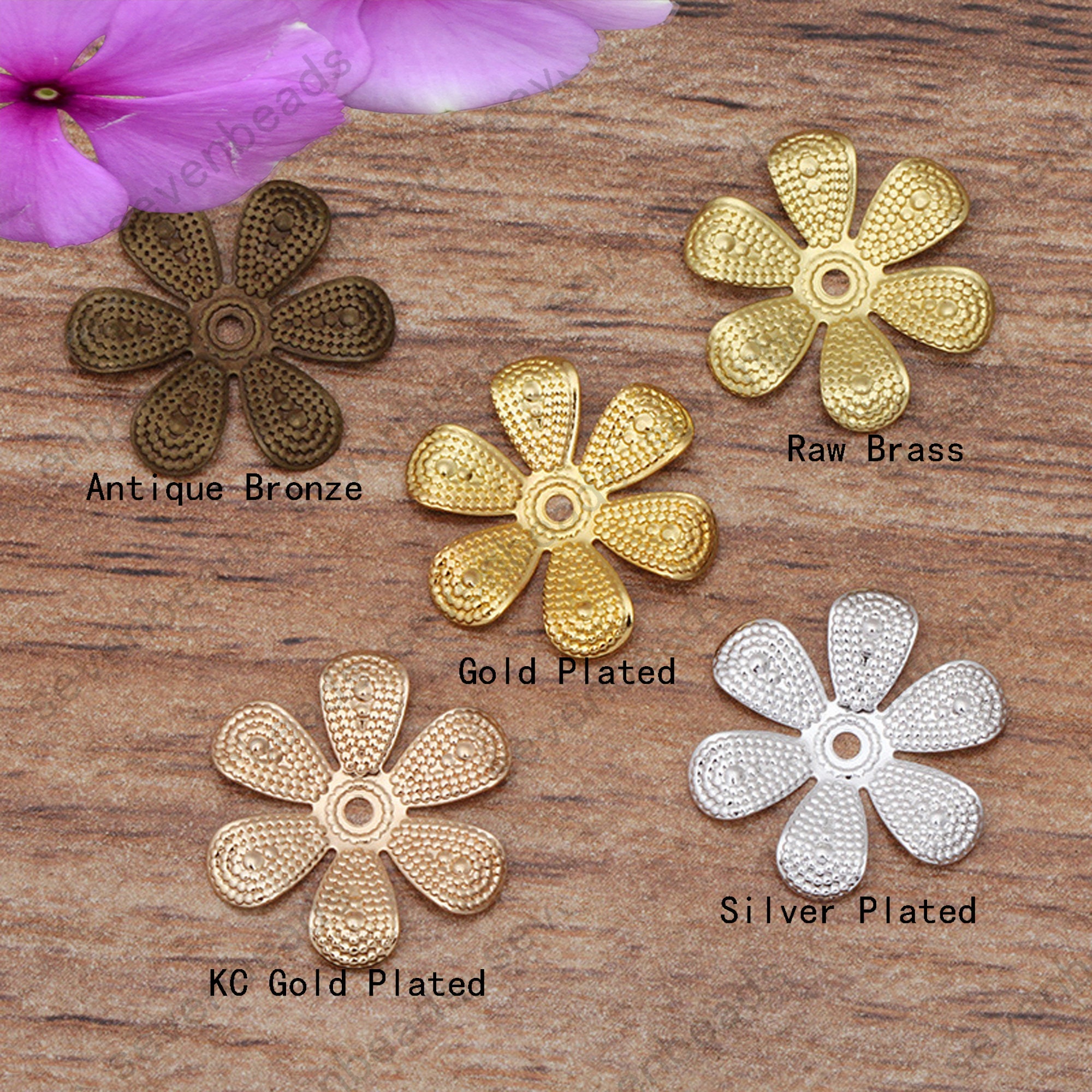 200 Pcs 16mm Raw Brass Lace Flower Filigree Jewelry Connectors - Etsy ...