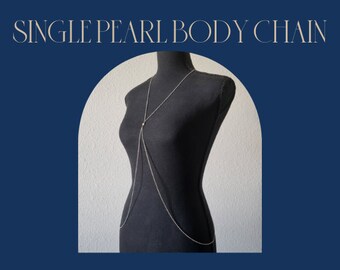 Handmade Pearl Body Chain,bridal Body Jewelry,pearl Body Chain Bra ...