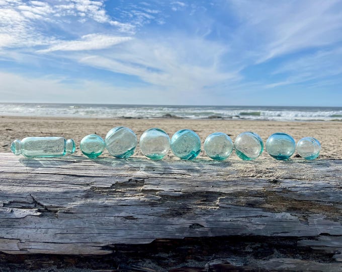 Collection of 9 Japanese Glass Fishing Floats, Authentic, Octopus ...