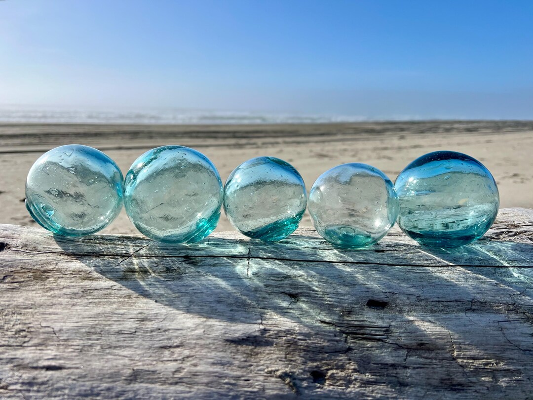 Set of 5 Japanese Glass Fishing Floats, Authentic - Etsy