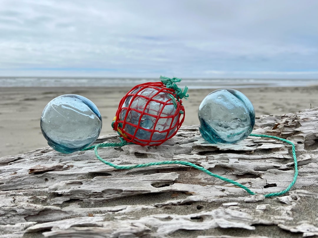 Japanese Glass Fishing Floats, Authentic, Original Net - Etsy