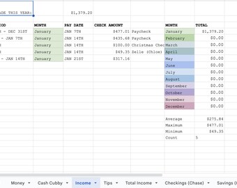 Money and Savings Tracker - Etsy