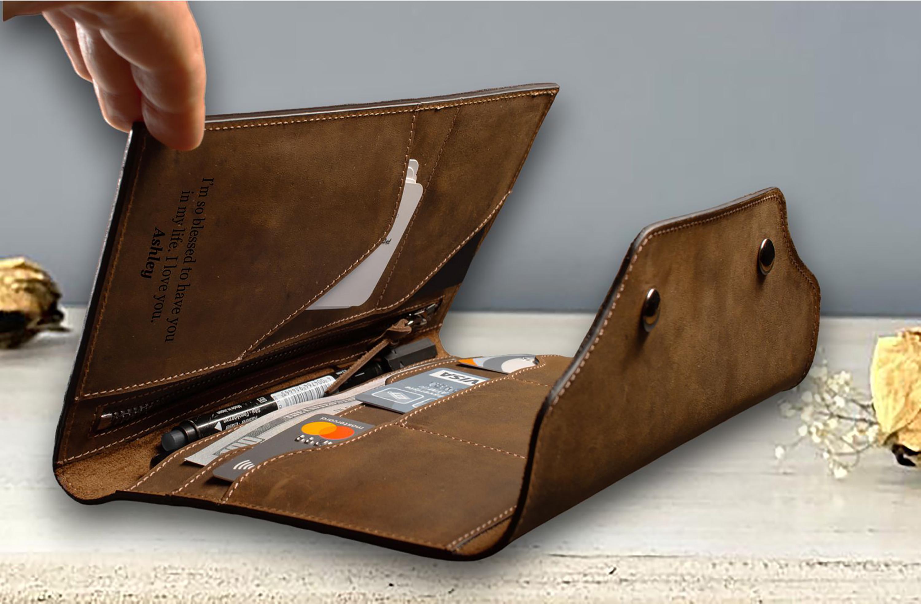 Leather Travel Wallet, Personalized Travel Wallet,travel Organizer ...