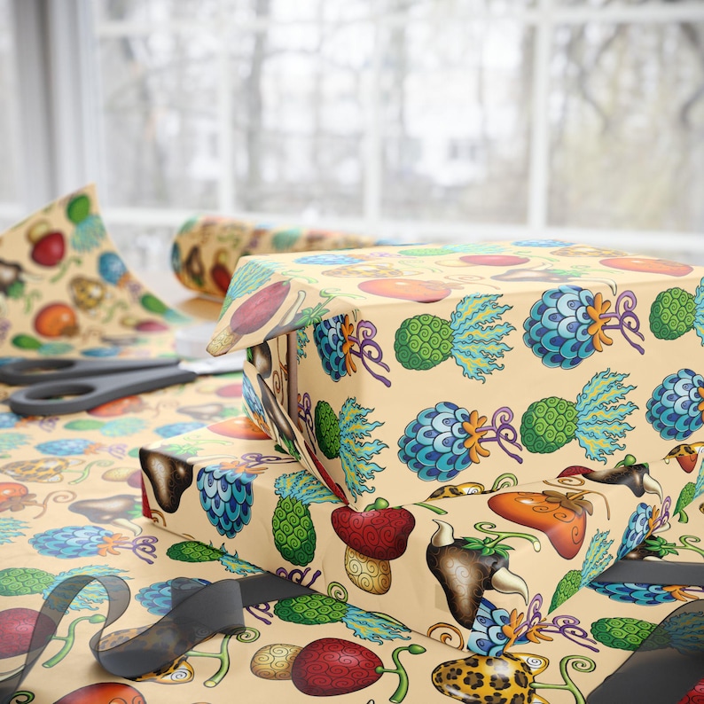 Zoan Devil Fruit Wrapping Paper One Piece Inspired Gift Wrap Hito Tori ...