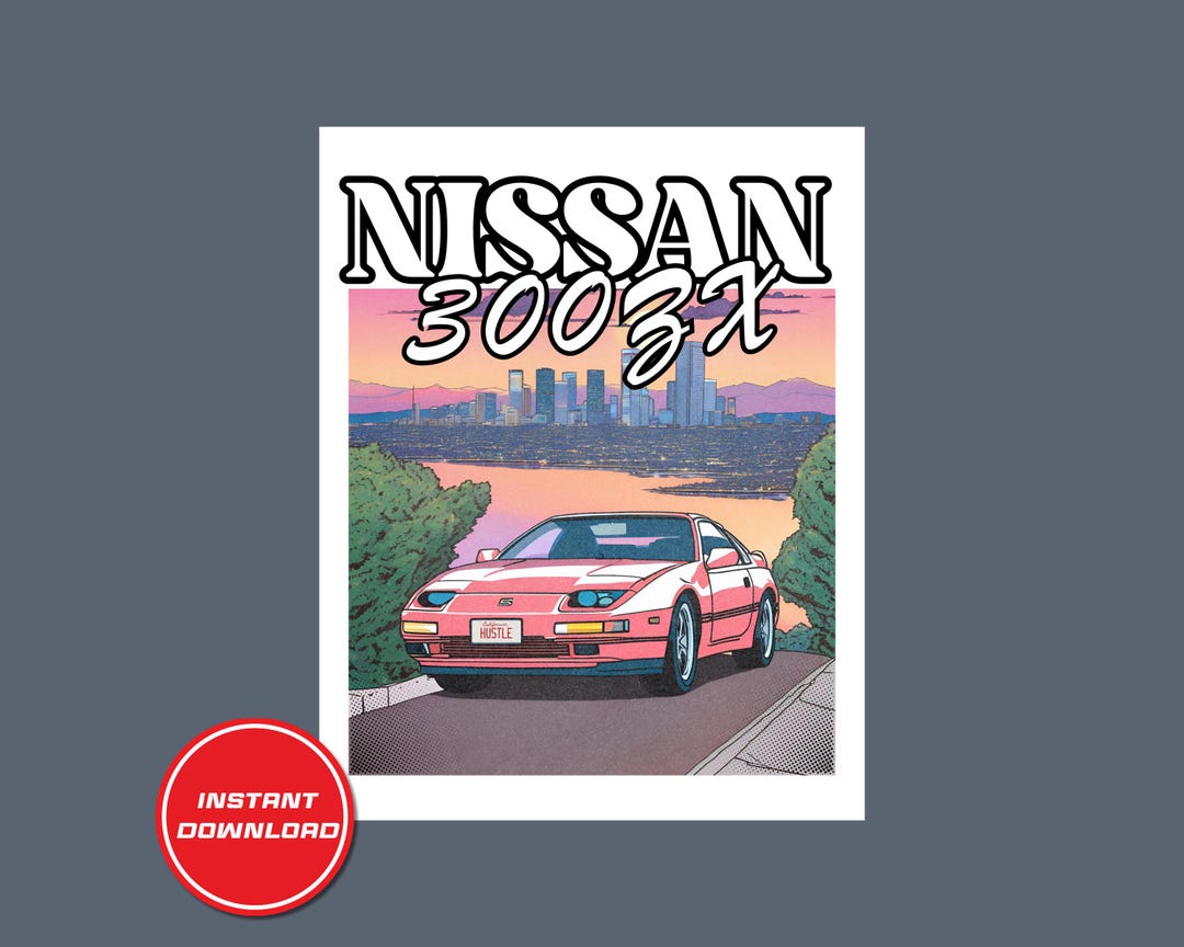 Nissan 300ZX Z32 Printable Poster, JDM Car Wall Art Instant Download ...