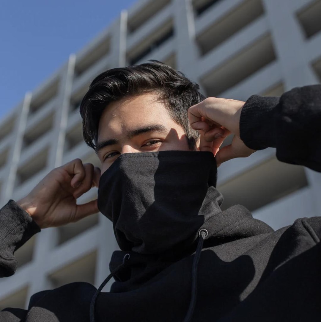 Heavyweight Face Mask Hoodie – Black | Classic Fleece Pullover Menswear ...
