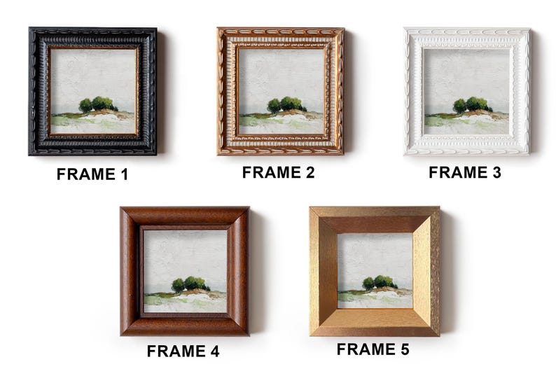 Mini Original Landscape Oil Painting, Small Hand Painted Nature Wall ...