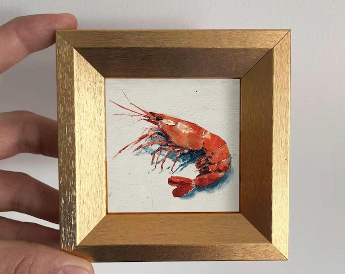 Original Shrimp Watercolor Art | Prawn Art | Seafood Art | Funny ...
