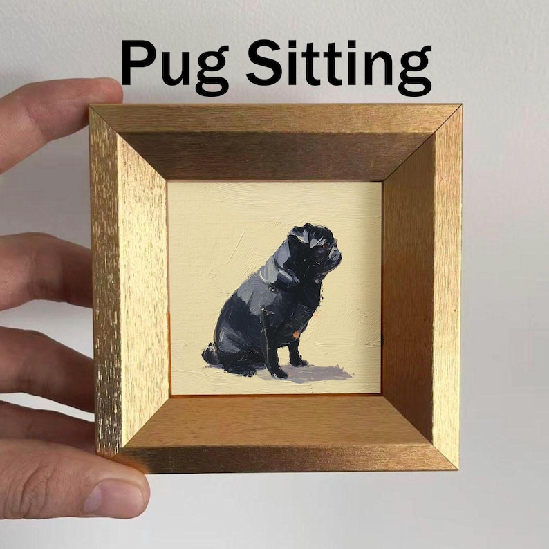 Mini Corgi Cap Pose Oil Painting, Hand Painted Original Pet Artwork ...