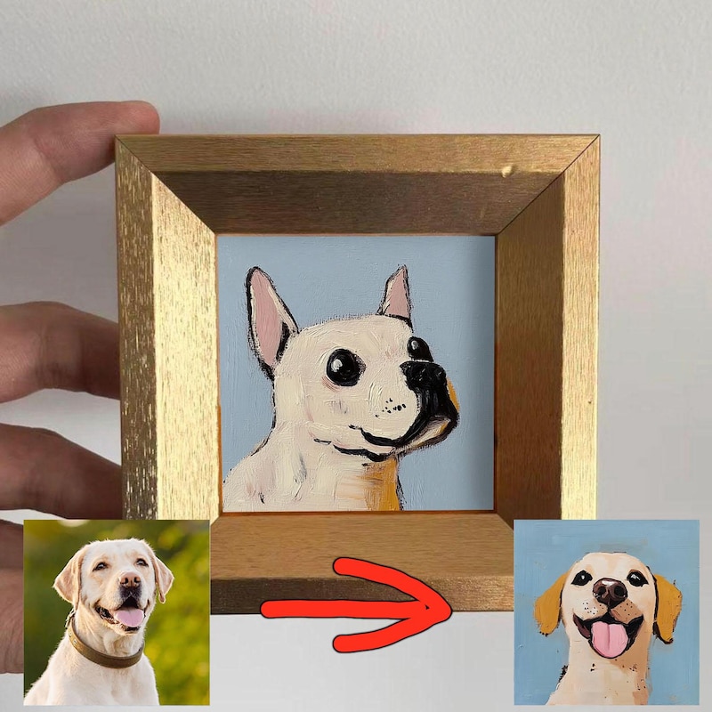 Mini Cat Painting Oil - Etsy