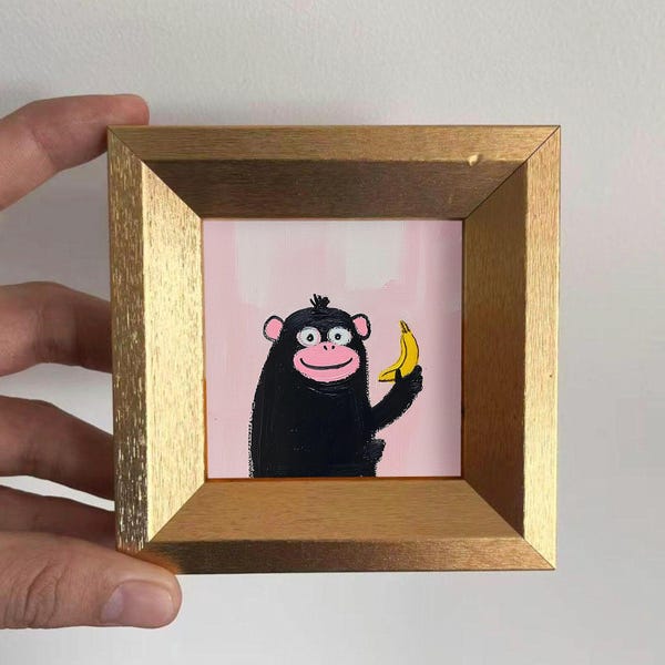 Monkey Painting - Etsy