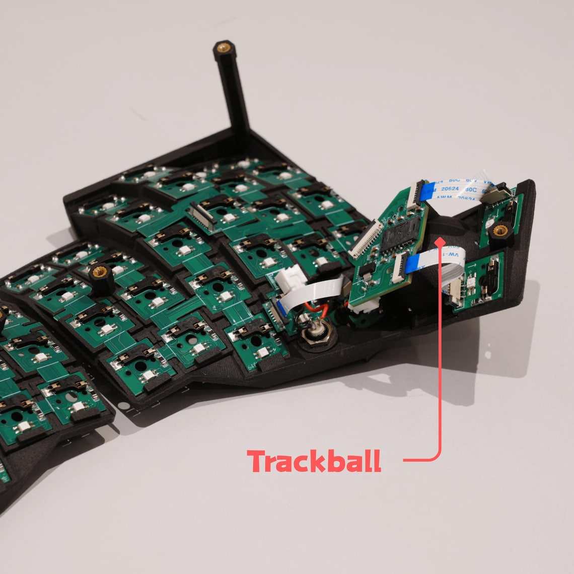 Wireless Dactyl Manuform With Trackball Ergonomic Split Keyboard - Pre ...