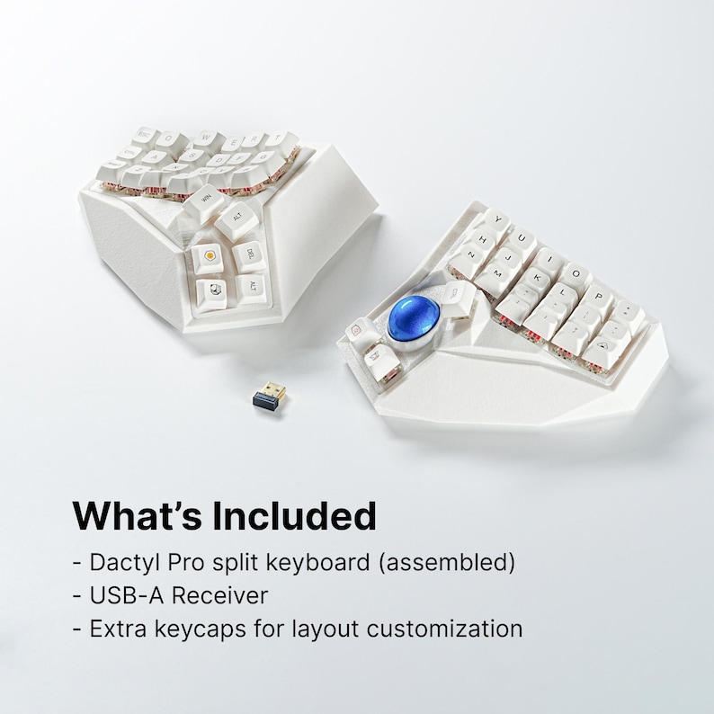 Wireless Dactyl Manuform With Trackball Ergonomic Split Keyboard - Pre ...