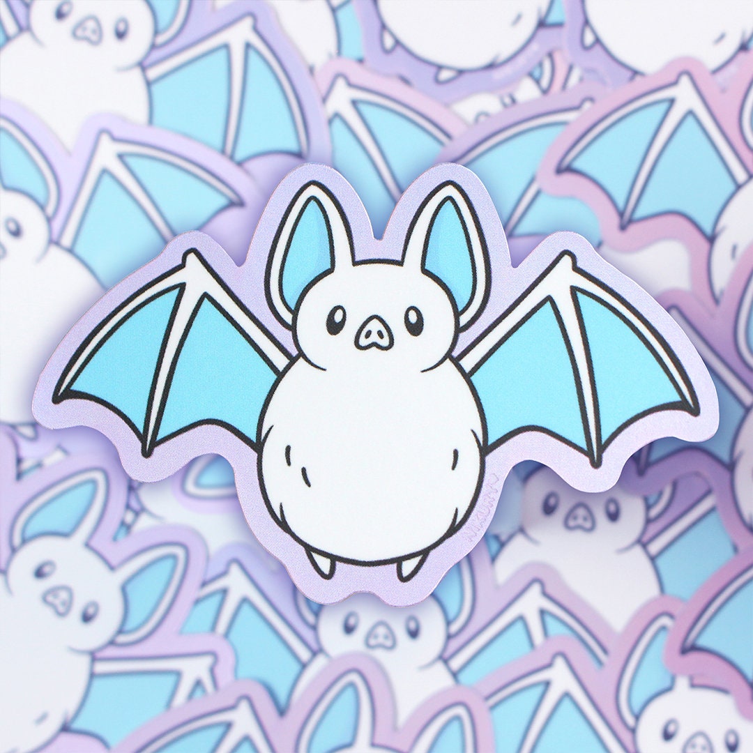 Holographic Matt Bat Vinyl Sticker Purple Waterproof Vinyl Stickers ...