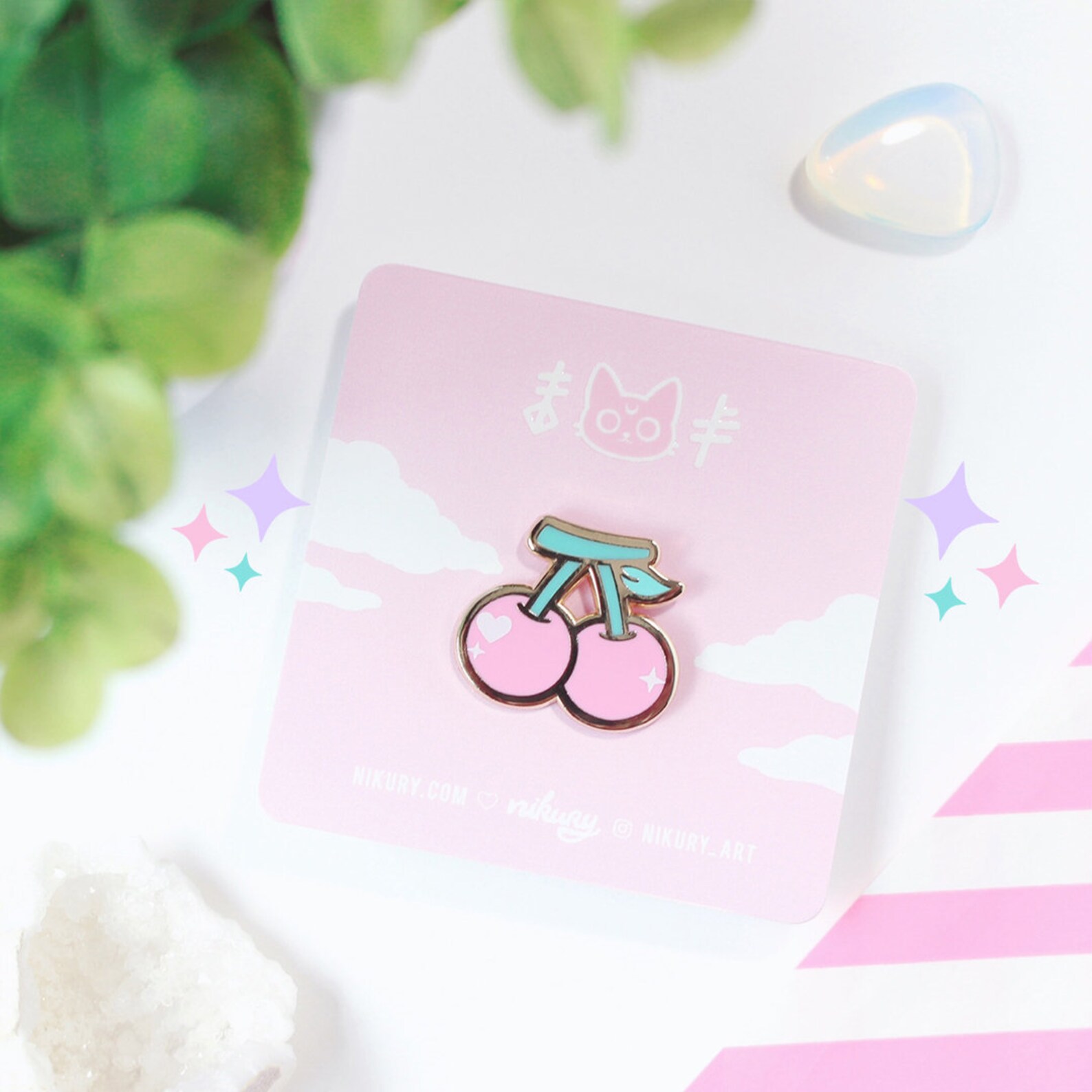 LIMITED EDITION Fruit Enamel Pins Peach / Cherry / Apple / - Etsy