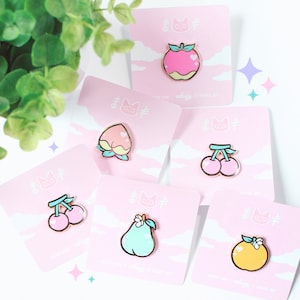 APPLE Enamel Pin Fruit Enamel Pin Cute / Kawaii / Pastel / - Etsy
