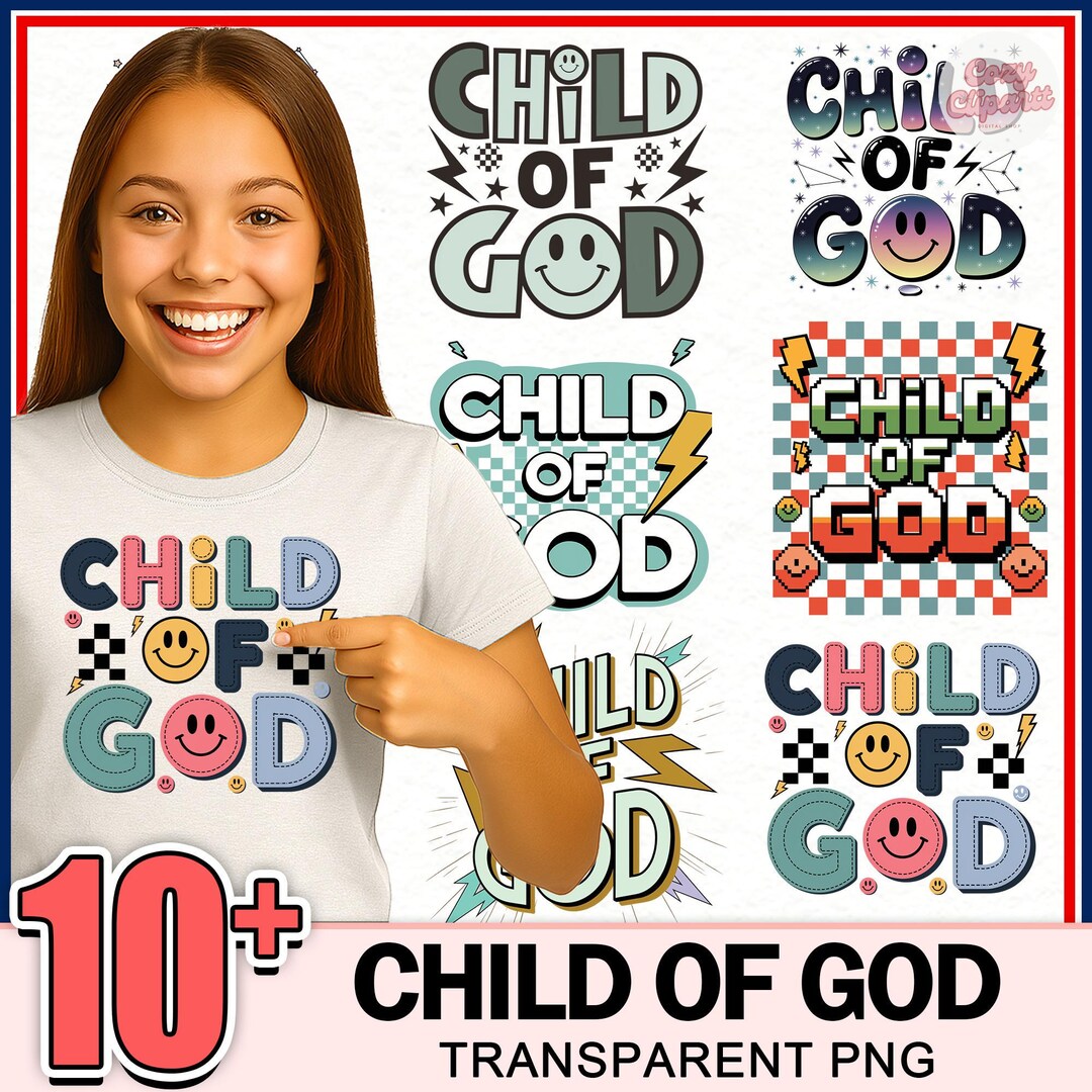 Child of God PNG Bundle, God Lover Png, Celestial Children's Png, Bible ...